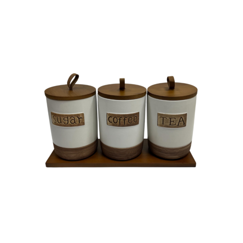 Arteg - mbajtese kafe dhe sheqeri natural 3 cope