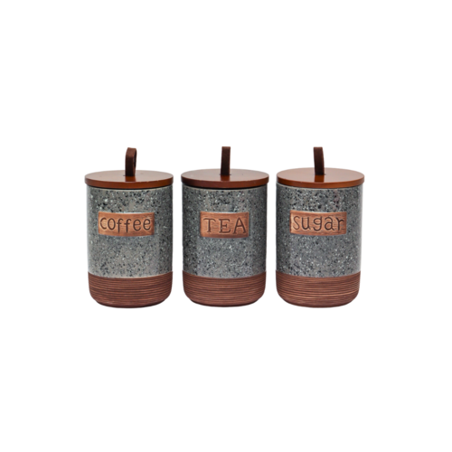 Arteg - mbajtese kafe dhe sheqeri marble fansy 3 cope